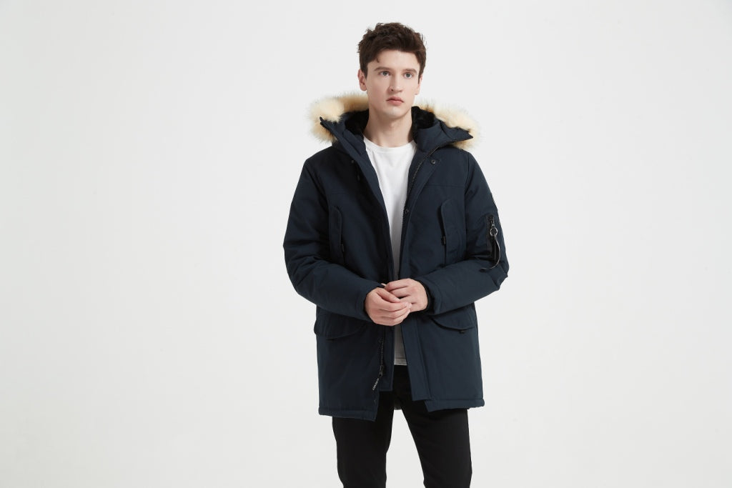 Men's 90/10 Thicken Down Removable Recycled fur Heavy Coat-PX16 – PUREMSX